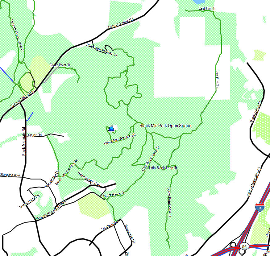 Black Mountain Park - California Trail Map