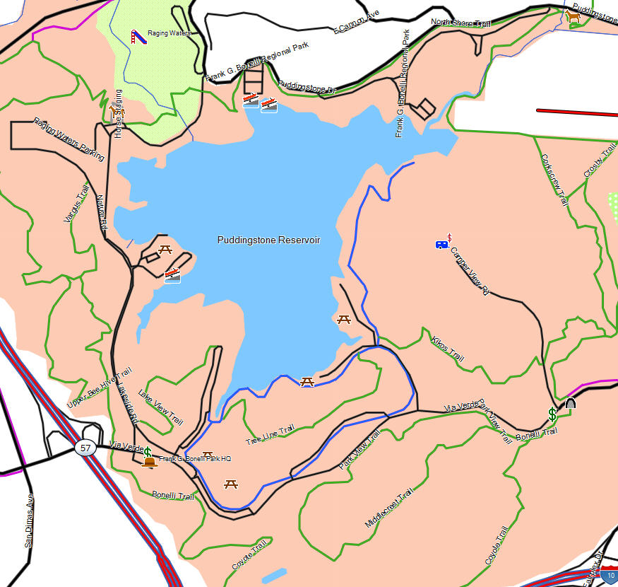 Bonelli Regional Park - California Trail Map