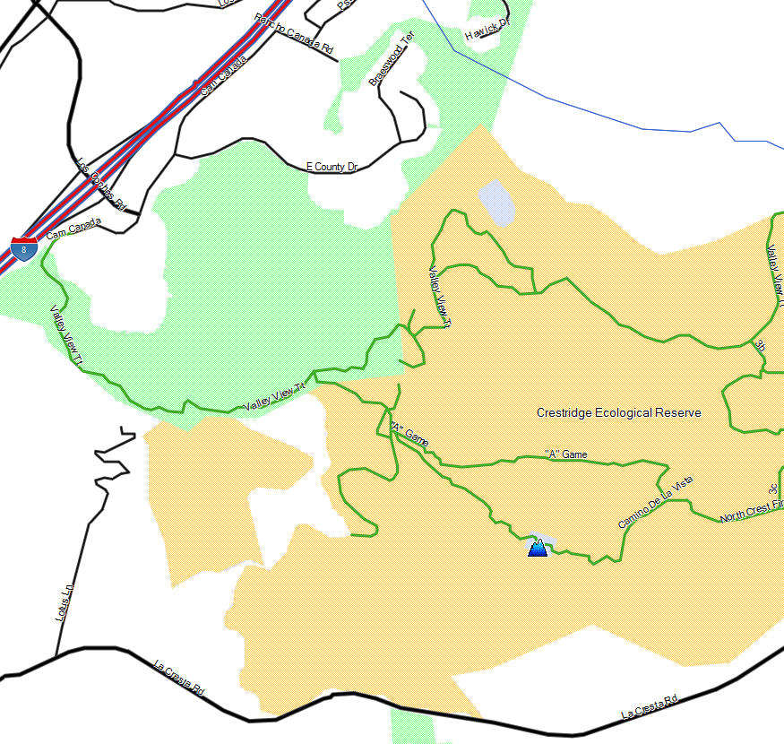 Crestridge Ecological Reserve - California Trail Map
