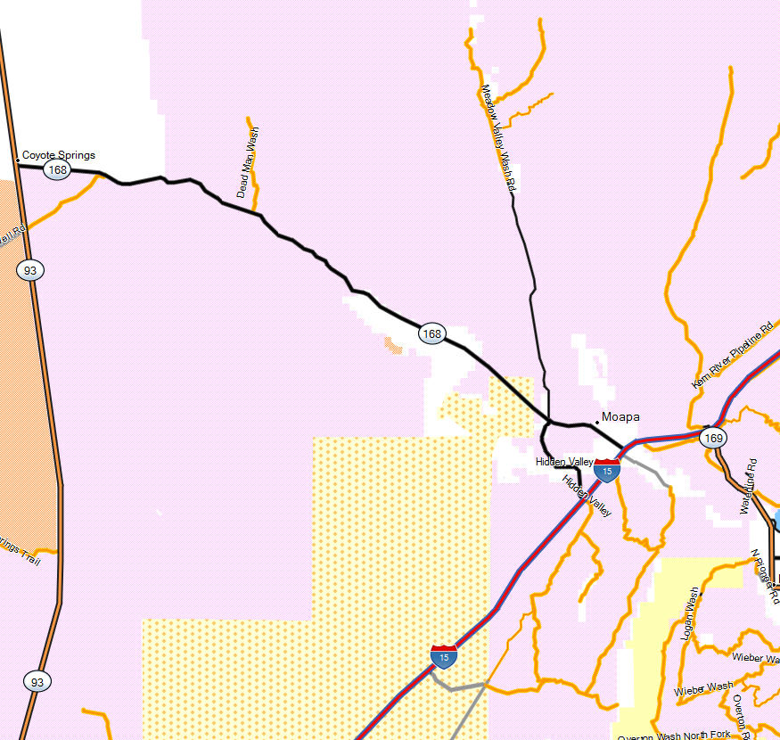 Mormon Mesa ACEC - California Trail Map