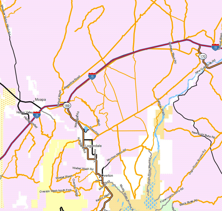 Mormon Mesa South - California Trail Map